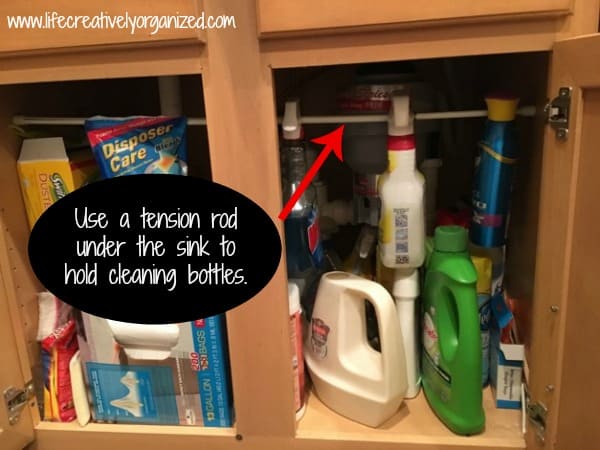 10 brilliant ways to use tension rods - under the sink to hold cleaning ... 10 brilliant ways to use tension rods - under the sink to hold cleaning ...