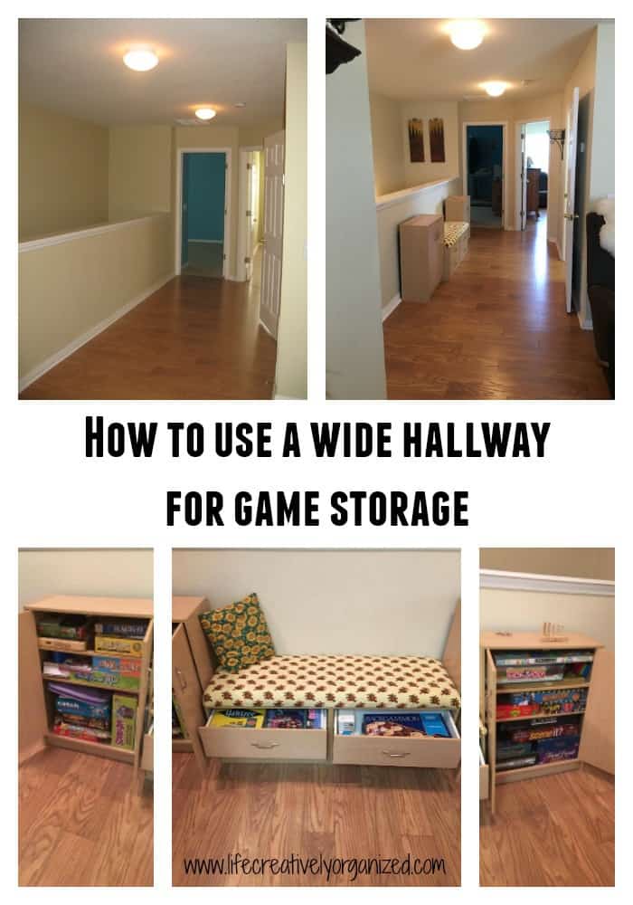 How to use a wide hallway for game storage - LIFE, CREATIVELY ORGANIZED