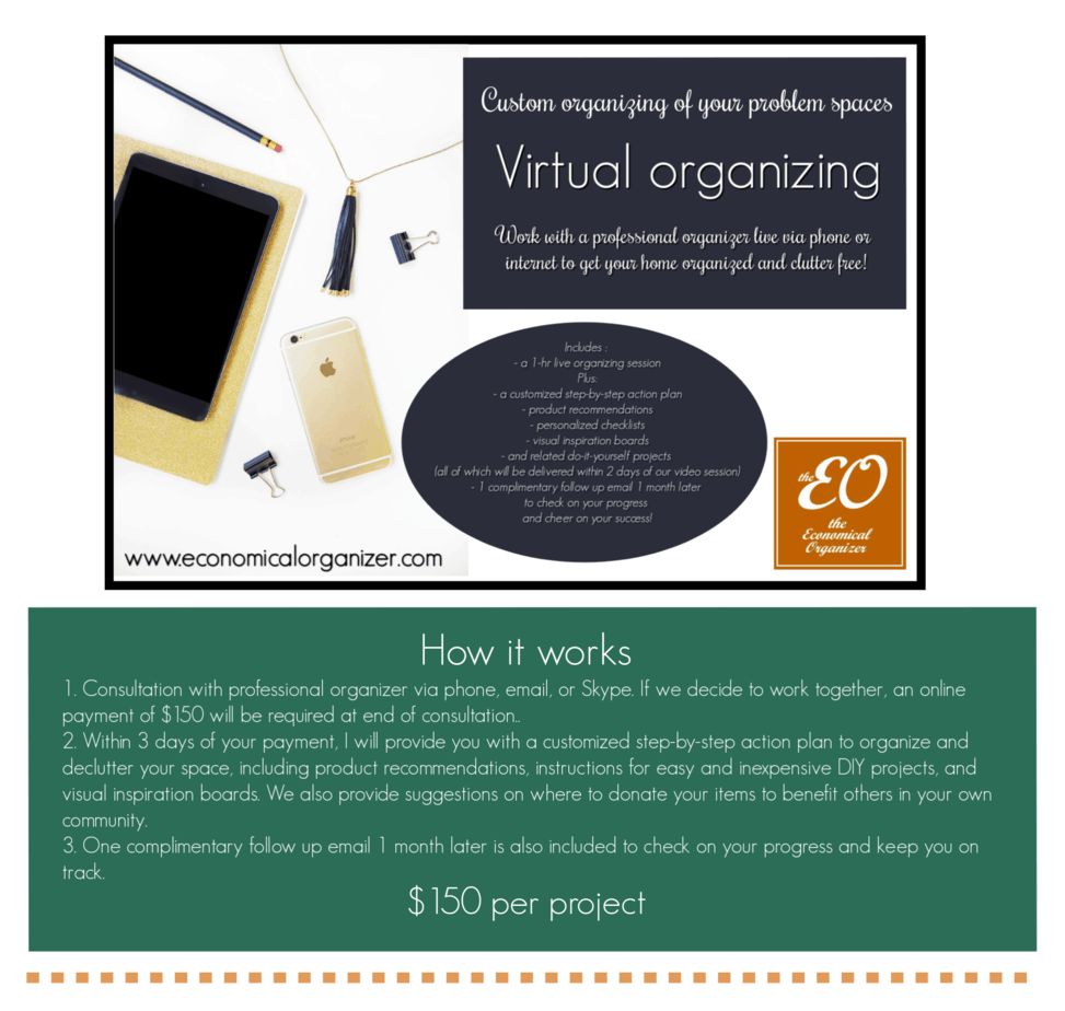 LCO Virtual organizing flyer - LIFE, CREATIVELY ORGANIZED