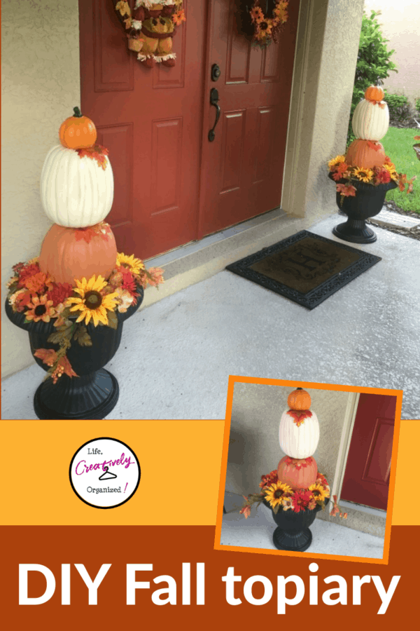 Elegant fall pumpkin topiary - LIFE, CREATIVELY ORGANIZED