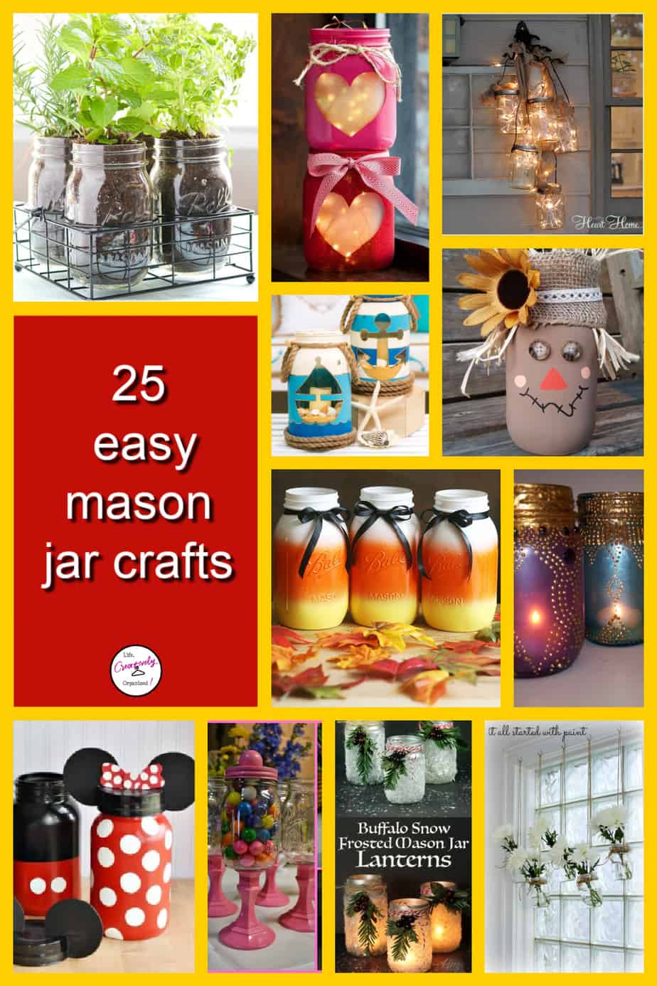 25 awesome mason jar crafts - LIFE, CREATIVELY ORGANIZED