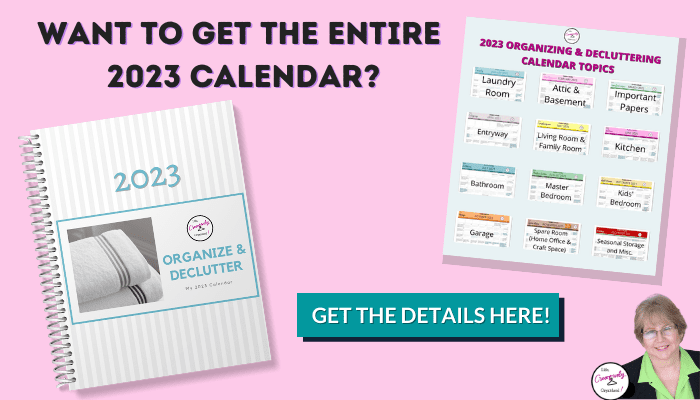 2023 declutter calendar opt in IMAGE - LIFE, CREATIVELY ORGANIZED